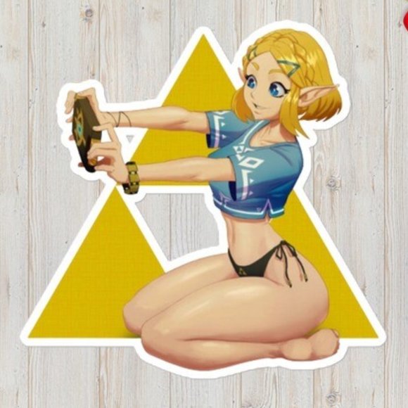 Betroca Design Sexy Princess Zelda Playing A Video Game Bubblefree